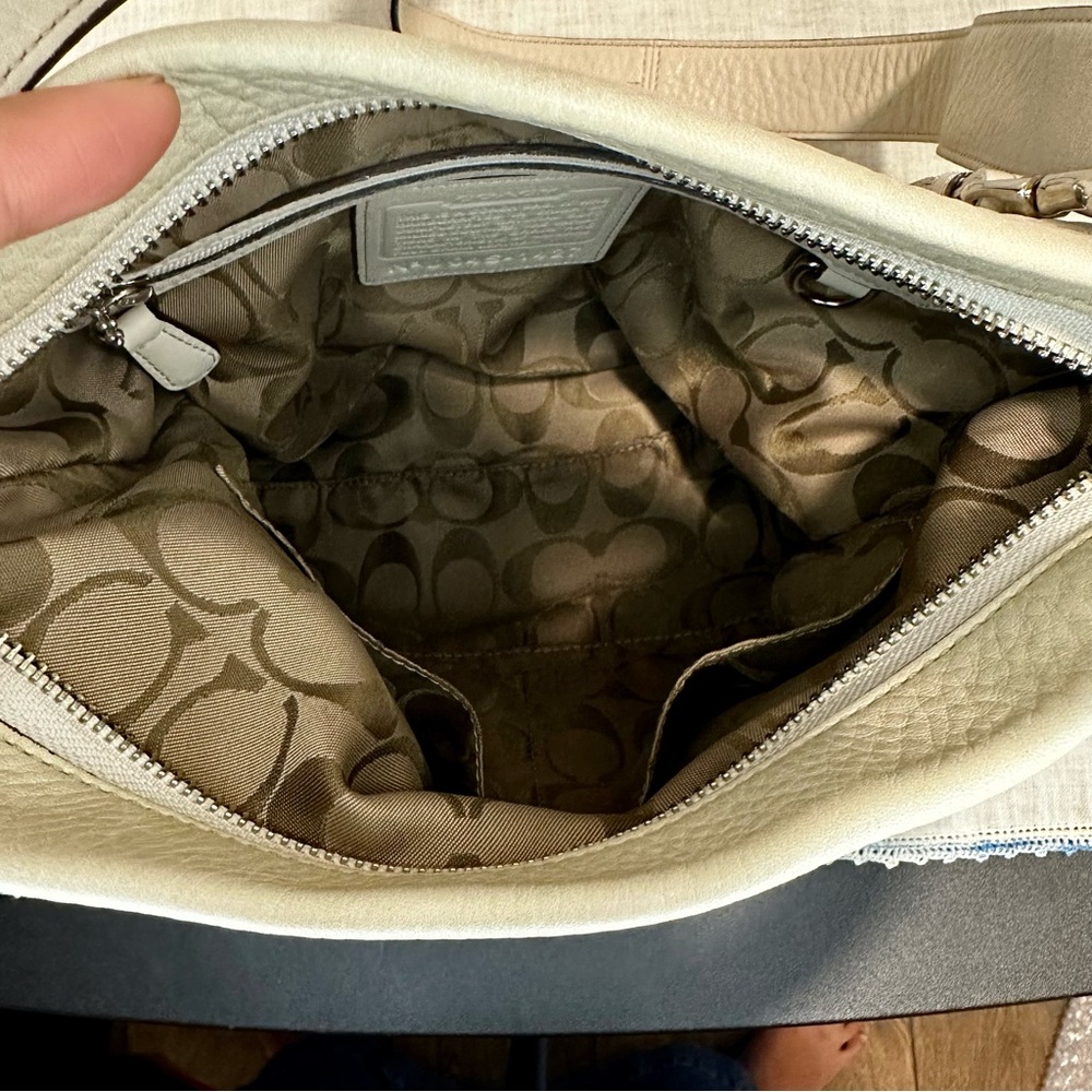 Coach Ivory Soft Pebble Leather Legacy Crossbody - Gem